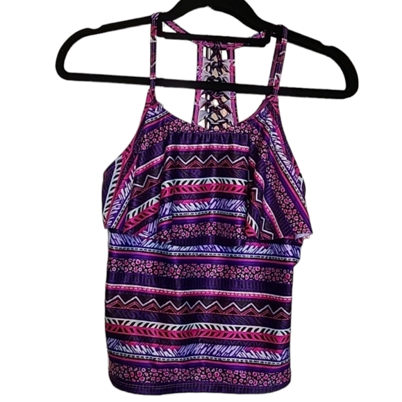 SO | Swim | So Brand Womens Junior Petite Swim Top Tankini Pink And ...